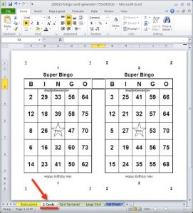 How to generate bingo cards - Bingo Card Generator