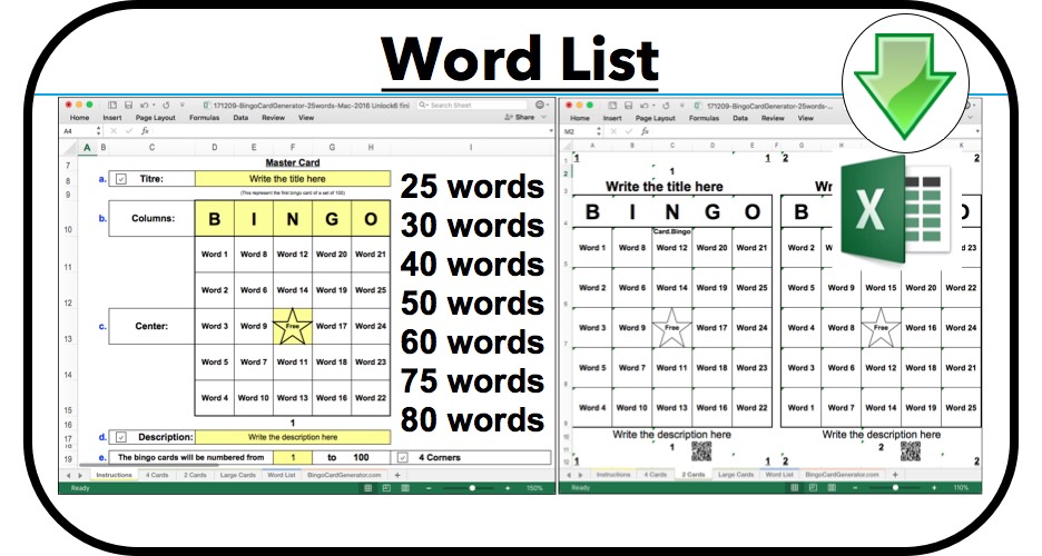 Generate Bingo Cards Bingo Card Generator